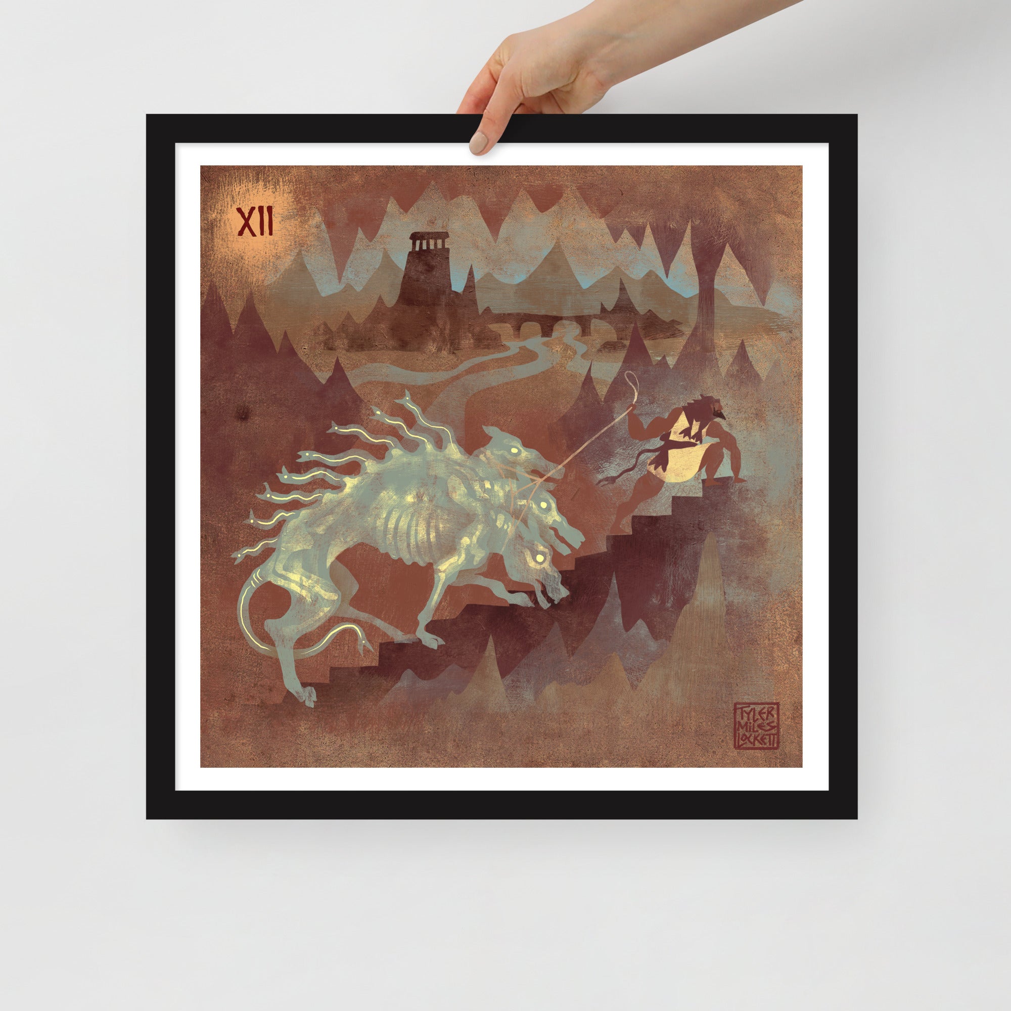 16: Cerberus of Hades (Labor 12) | Framed art Print – LOCKETTOPIA